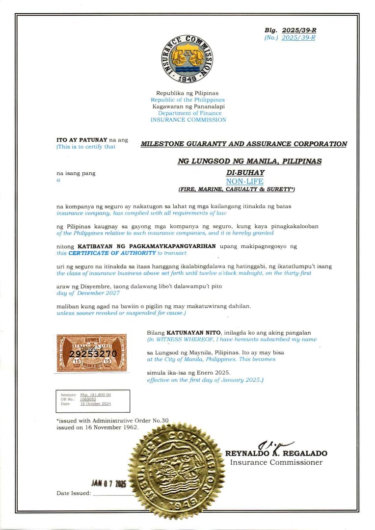 MGAC - Certificate of Authority (2025-2027)